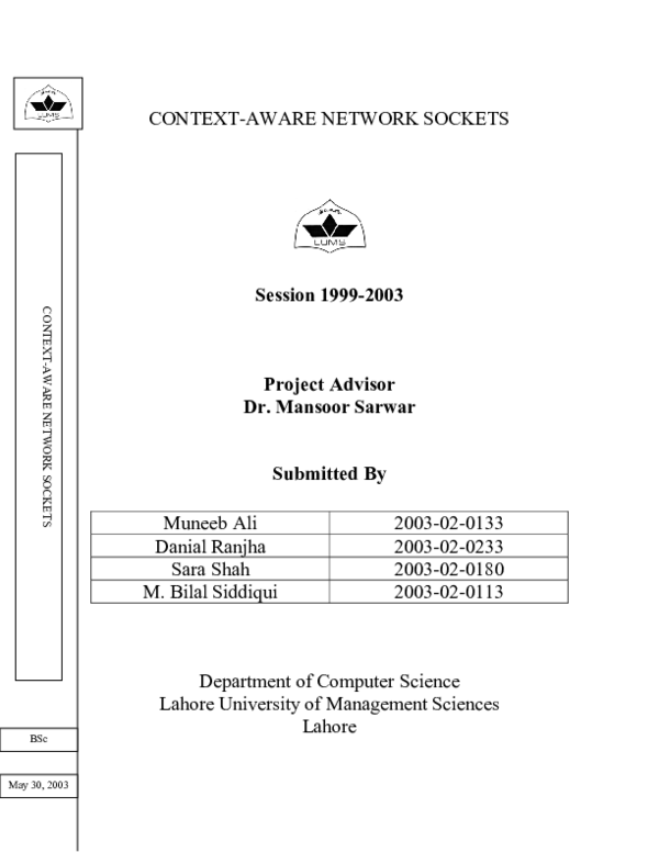 (PDF) Context-Aware Network Sockets