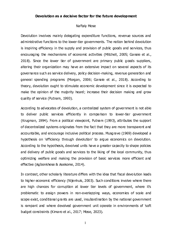 (PDF) Devolution chapter