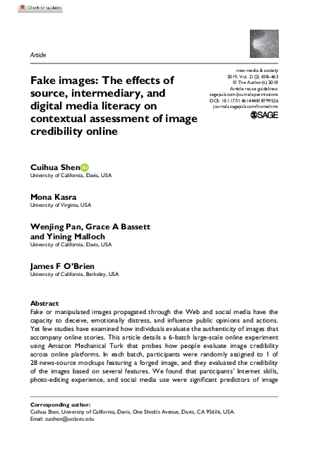 (PDF) Fake images: The effects of source, intermediary, and digital ...