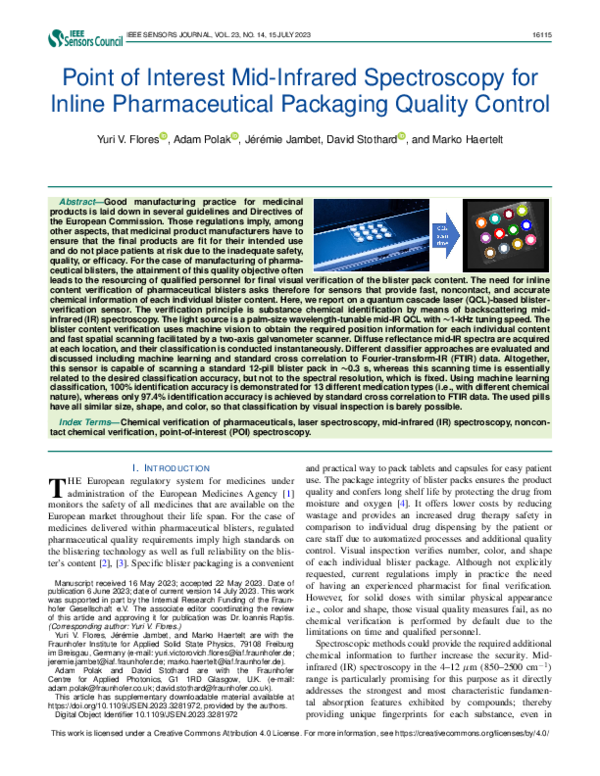 (PDF) Point of Interest Mid-Infrared Spectroscopy for Inline ...