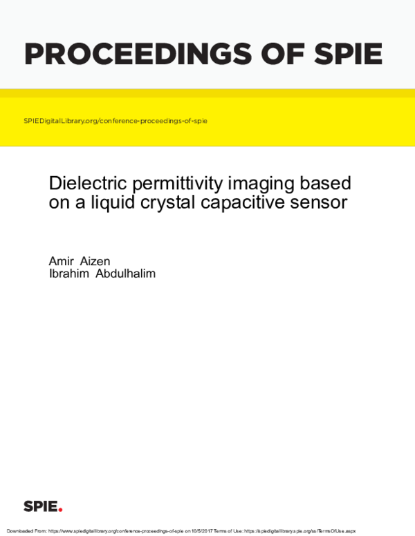 (PDF) Dielectric permittivity imaging based on a liquid crystal ...