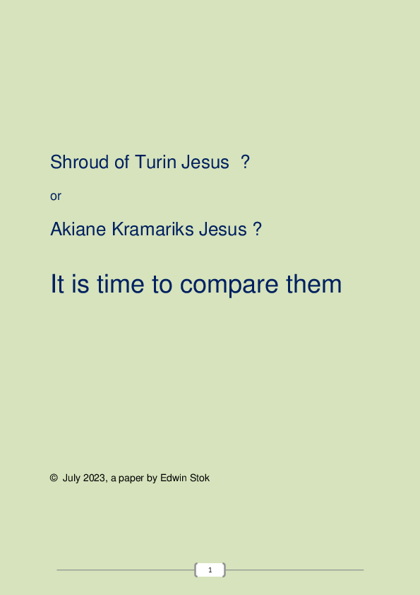 (PDF) Shroud of Turin Jesus or Akiane Kramarik Jesus