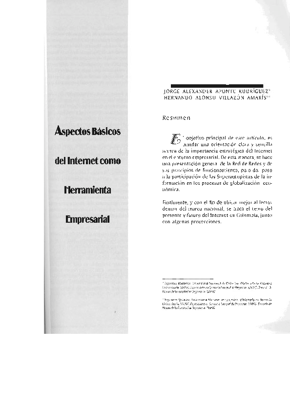 (PDF) Aspectos básicos del Internet como herramienta empresarial