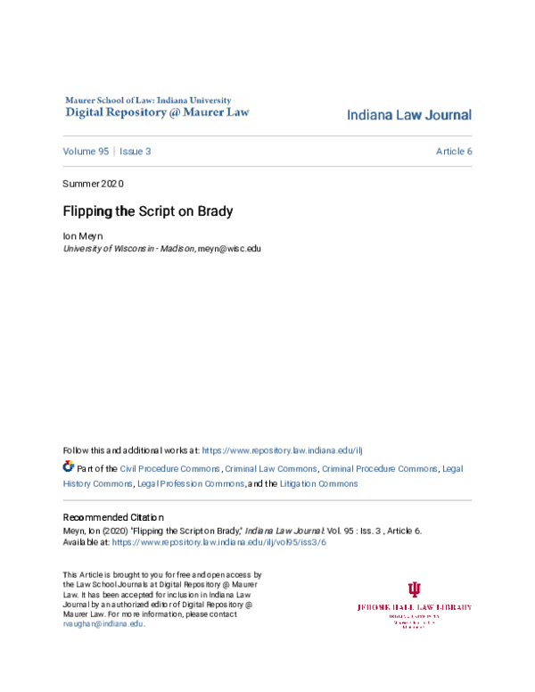 (PDF) Flipping the Script on Brady