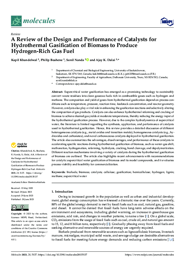 (PDF) A Review of the Design and Performance of Catalysts for ...