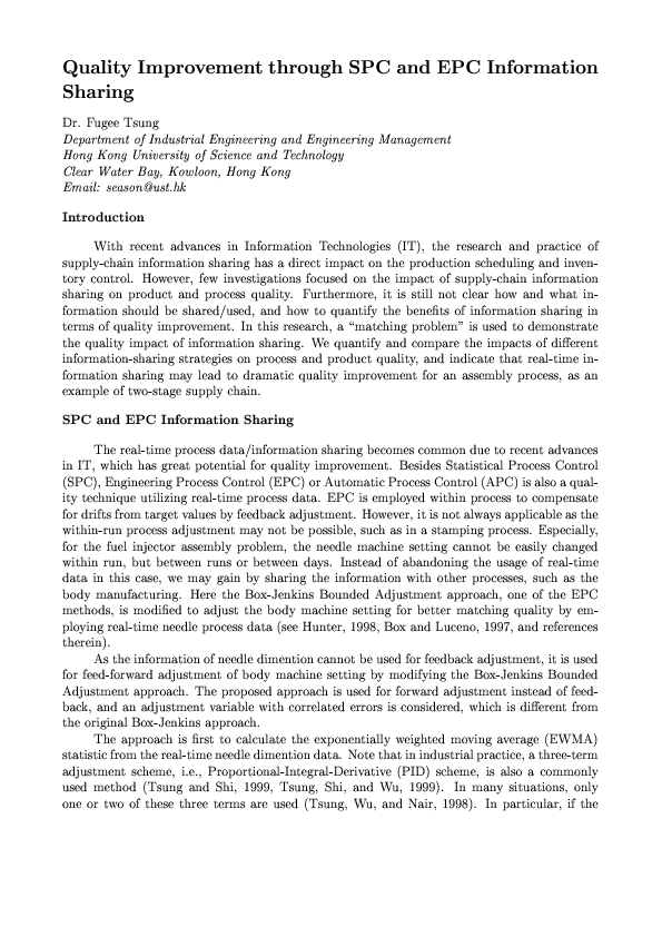 (PDF) Quality Improvement through SPC and EPC Information Sharing ...