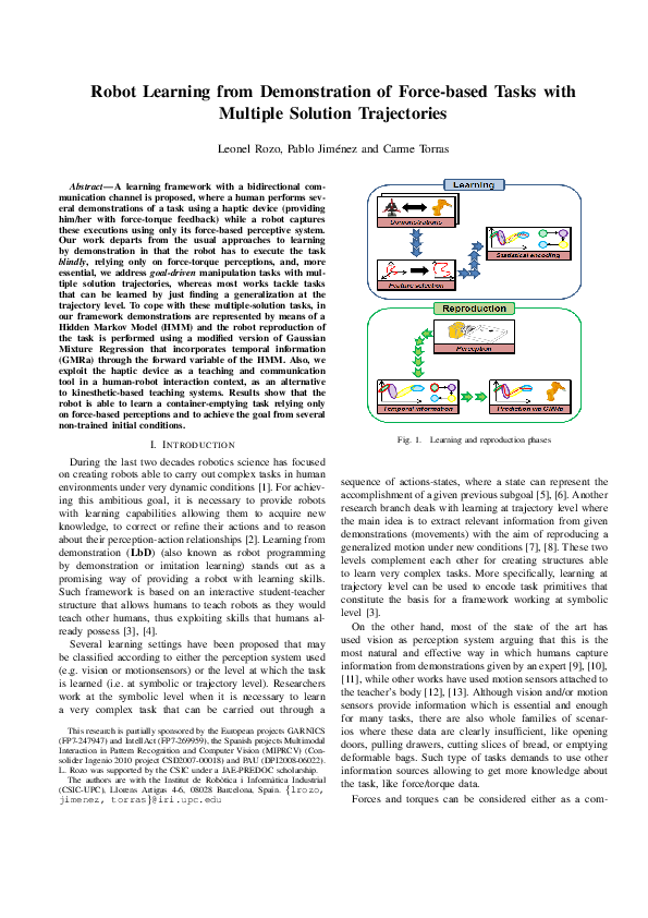 (PDF) Robot learning from demonstration of force-based tasks with ...