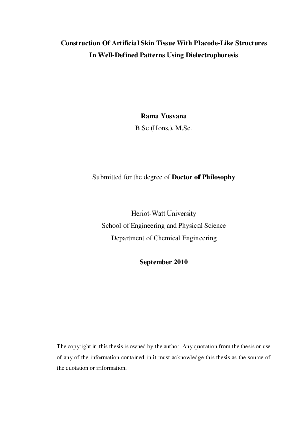 (PDF) Construction of artificial skin tissue with placode-like ...