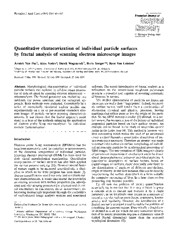 (PDF) Quantitative characterization of individual particle surfaces by fractal analysis of ...