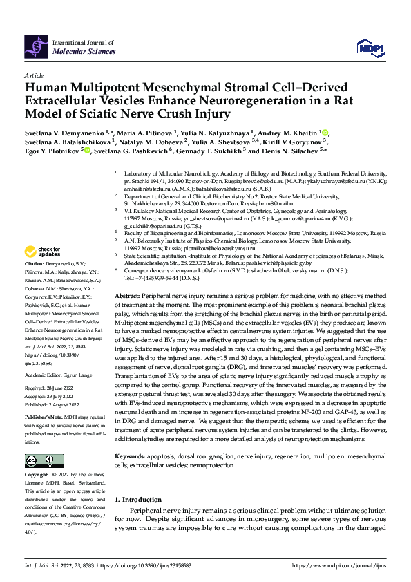 (PDF) Human Multipotent Mesenchymal Stromal Cell–Derived Extracellular Vesicles Enhance ...