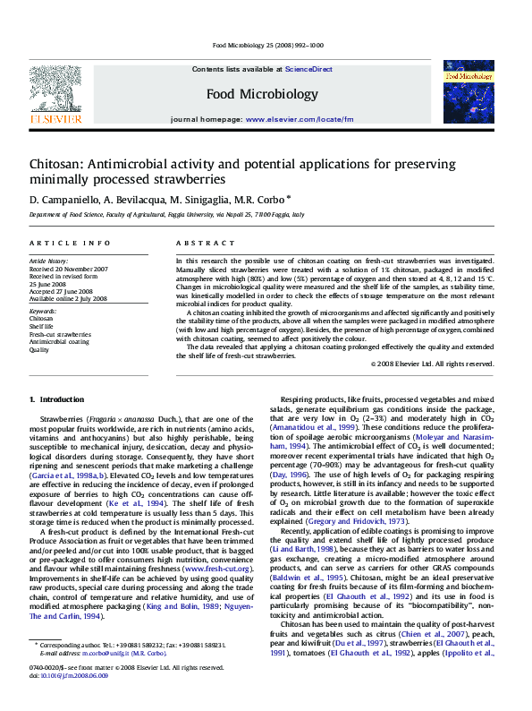 (PDF) Chitosan: Antimicrobial activity and potential applications for preserving minimally ...