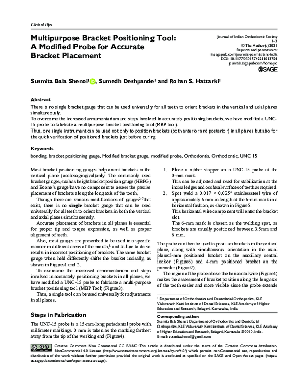 (PDF) Multipurpose Bracket Positioning Tool: A Modified Probe for ...