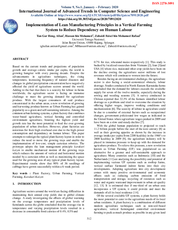 (PDF) Implementation of Lean Manufacturing Principles in a Vertical ...