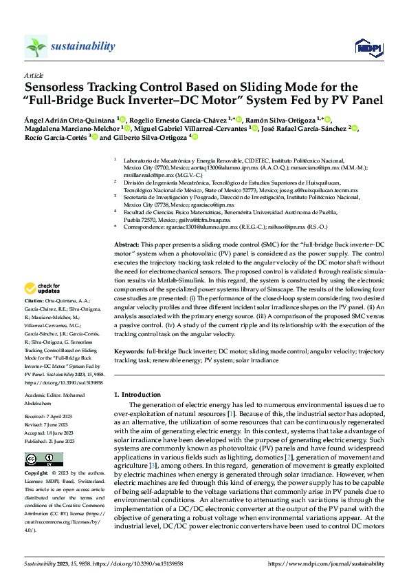 (PDF) Sensorless Tracking Control Based on Sliding Mode for the “Full ...