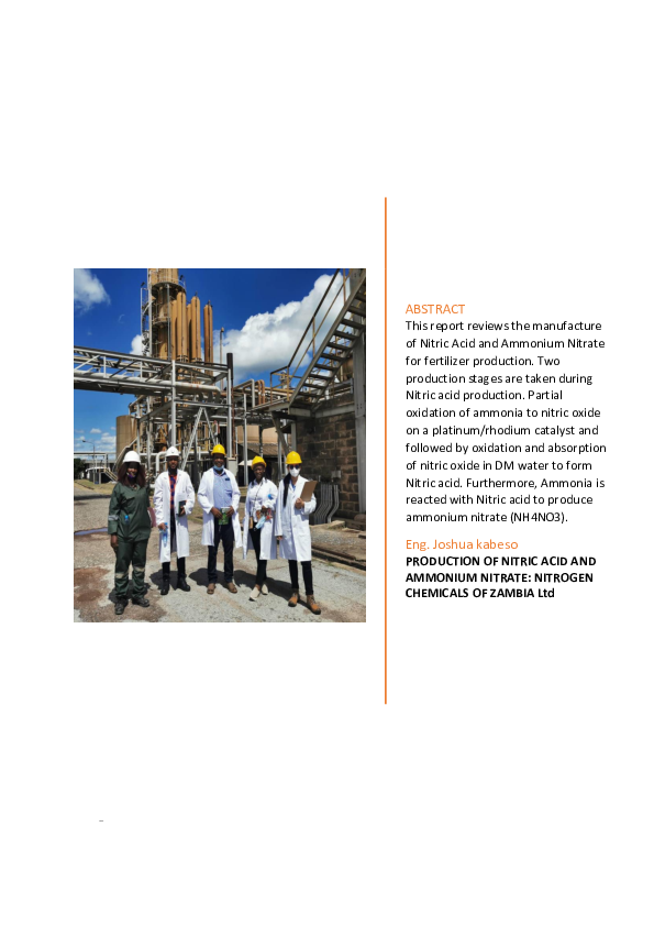 (PDF) NITRIC ACID AND AMMONIUM NITRATE PRODUCTION