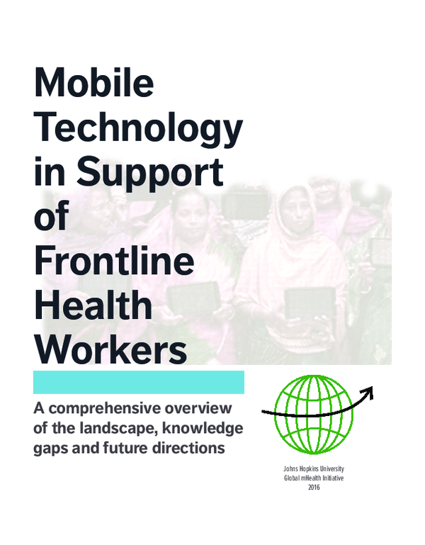 (PDF) Mobile technology in support of frontline health workers. A comprehensive overview of the ...