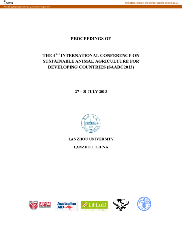 (PDF) Sustainability beef cattle development for beef supply in Central Java, Indonesia