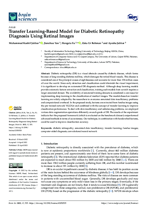 (PDF) Transfer Learning-Based Model for Diabetic Retinopathy Diagnosis ...