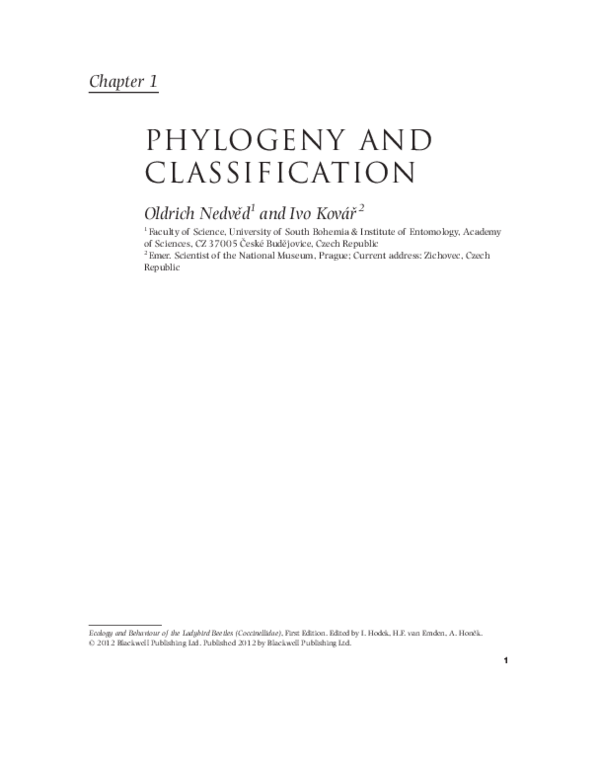 (PDF) Phylogeny and Classification