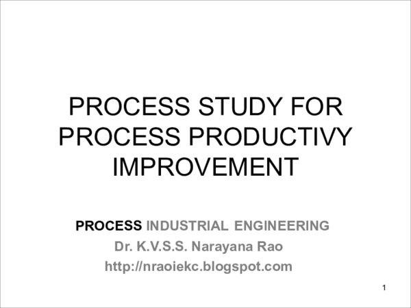 (PDF) Process study - Method study