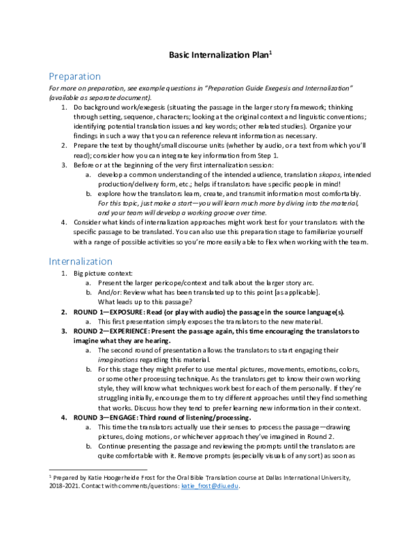 (PDF) Basic Internalization Plan