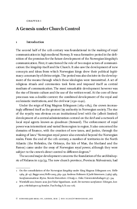 (PDF) A Genesis under Church Control