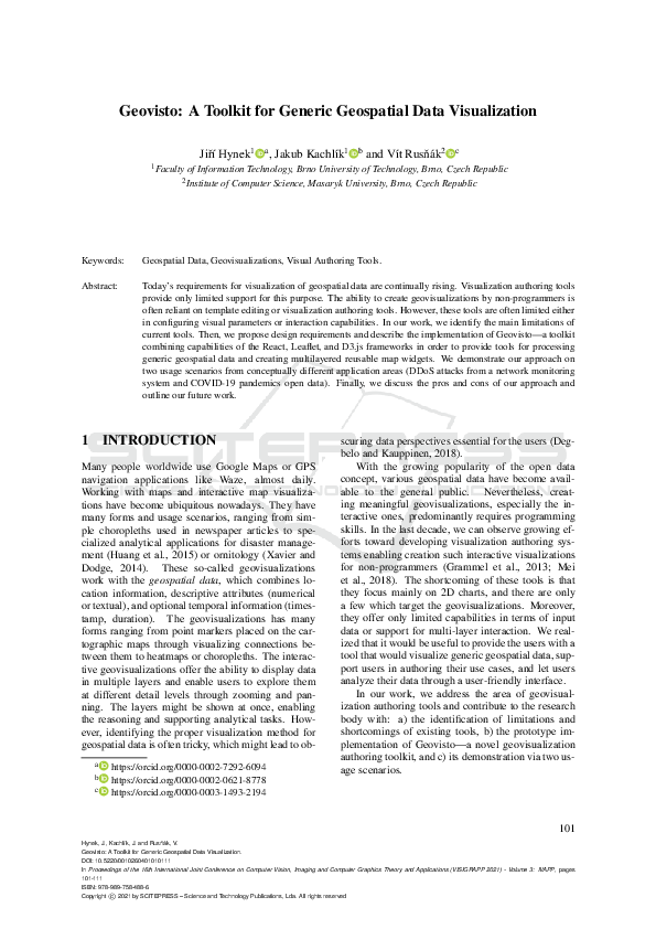 (PDF) Geovisto: A Toolkit for Generic Geospatial Data Visualization