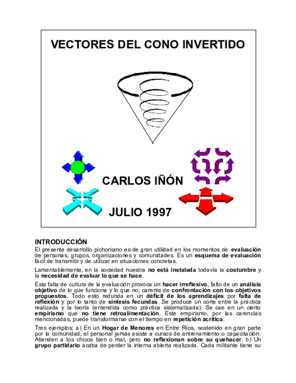 (DOC) VECTORES DEL CONO INVERTIDO - Dr. Enrique Pichon-Riviere