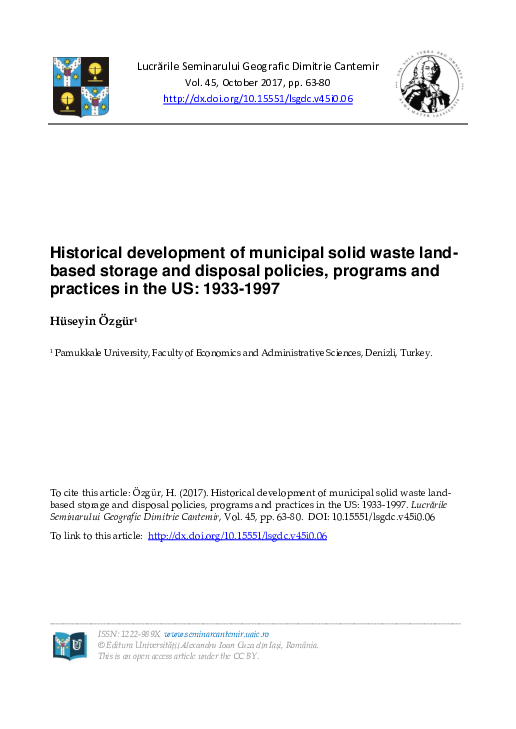 (PDF) Historical development of municipal solid waste land-based ...