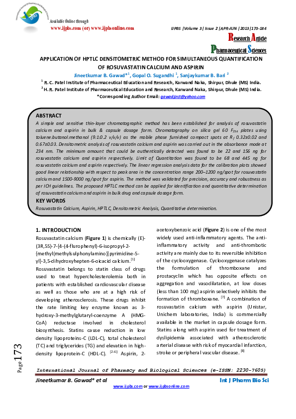(PDF) Application of HPTLC Densitometric Method for Simultaneous ...