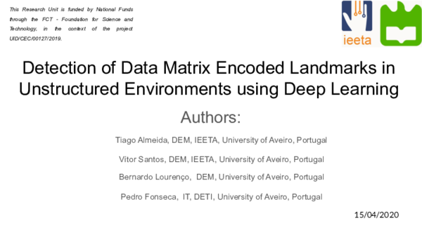 Pdf Detection Of Data Matrix Encoded Landmarks In Unstructured Environments Using Deep Learning