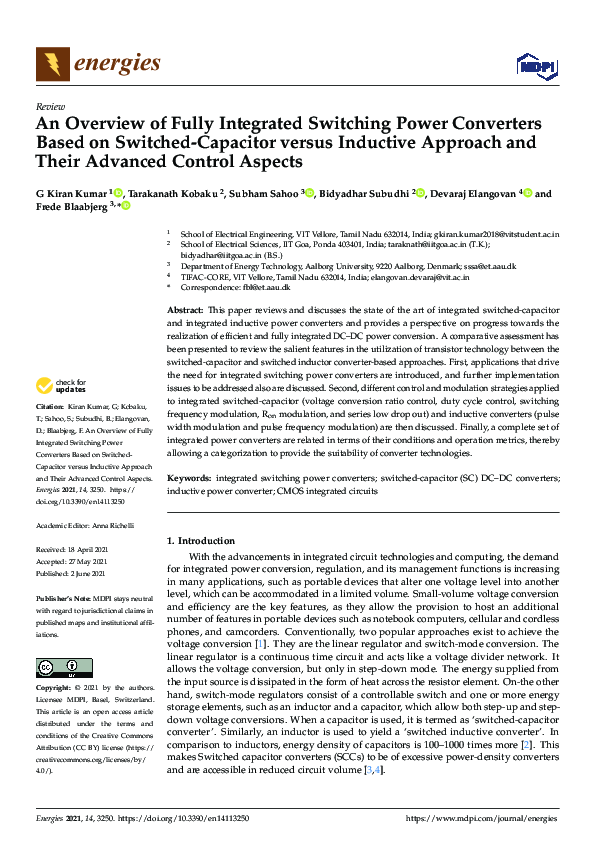 (PDF) An Overview of Fully Integrated Switching Power Converters Based ...