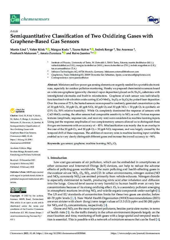 (PDF) Semiquantitative Classification of Two Oxidizing Gases with ...