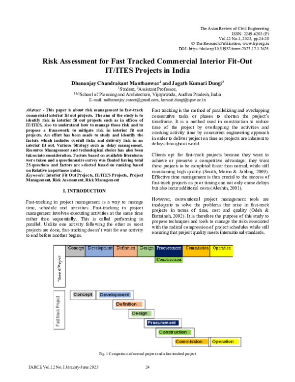 (PDF) Risk Assessment for Fast Tracked Commercial Interior Fit-Out IT ...