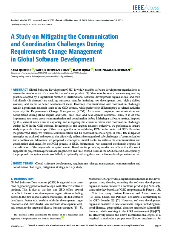 (PDF) A Study on Mitigating the Communication and Coordination Challenges During Requirements ...