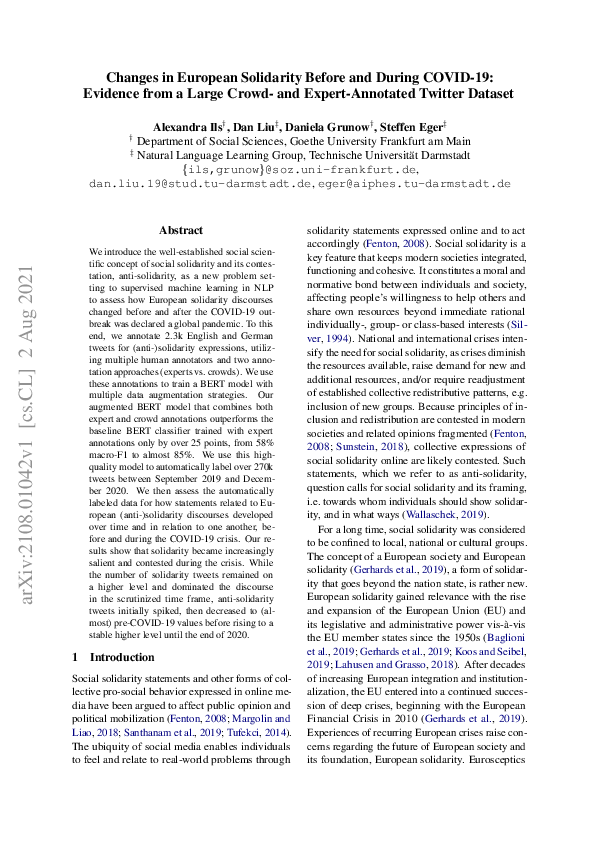 (PDF) Changes in European Solidarity Before and During COVID-19 ...
