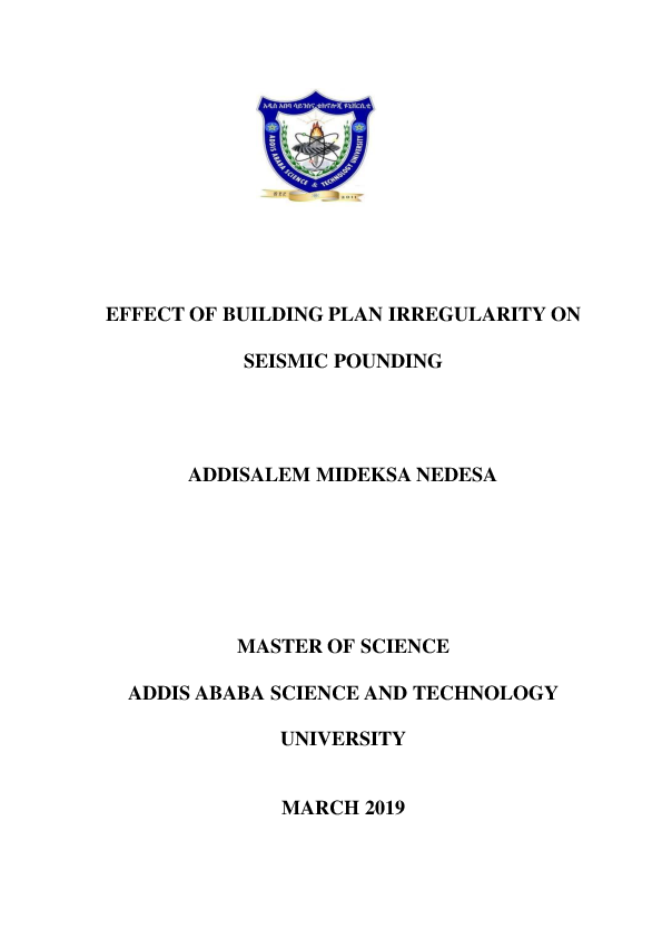 (PDF) Effect of Building Plan Irregularity on Seismic Pounding