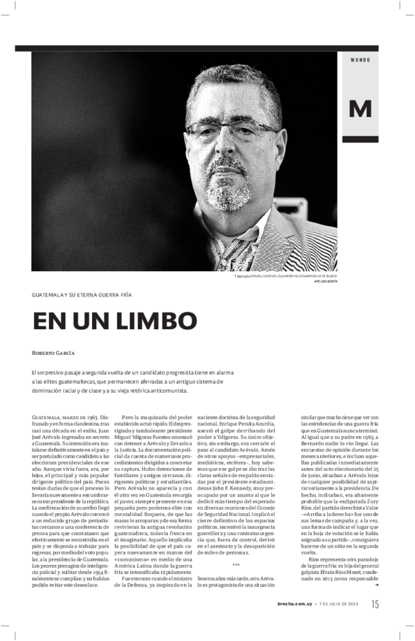 (PDF) En el limbo Guatemala y su eterna guerra fría