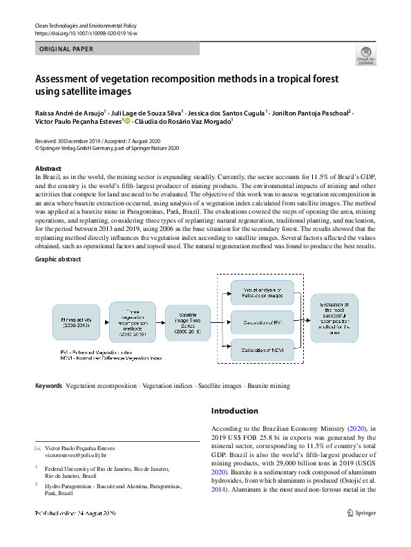 (PDF) Assessment of vegetation recomposition methods in a tropical ...