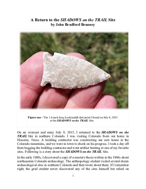(PDF) Return to the SHADOWS on the TRAIL Site