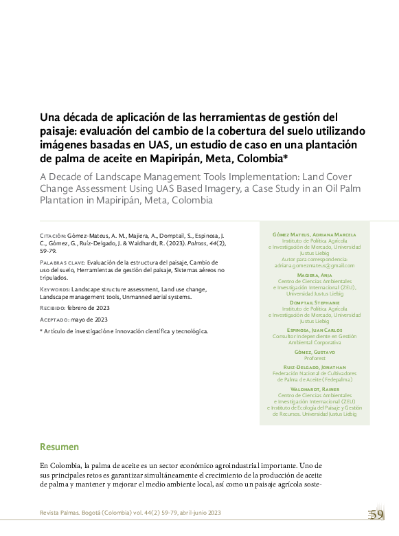 (PDF) A Decade of Landscape Management Tools Implementation: Land Cover ...