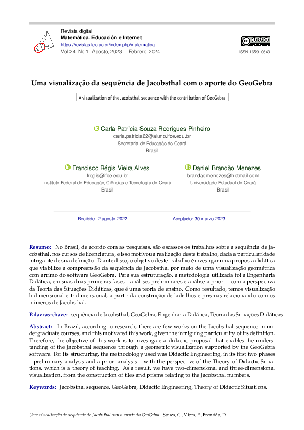 (PDF) Uma visualização da sequência de Jacobsthal com o aporte do ...