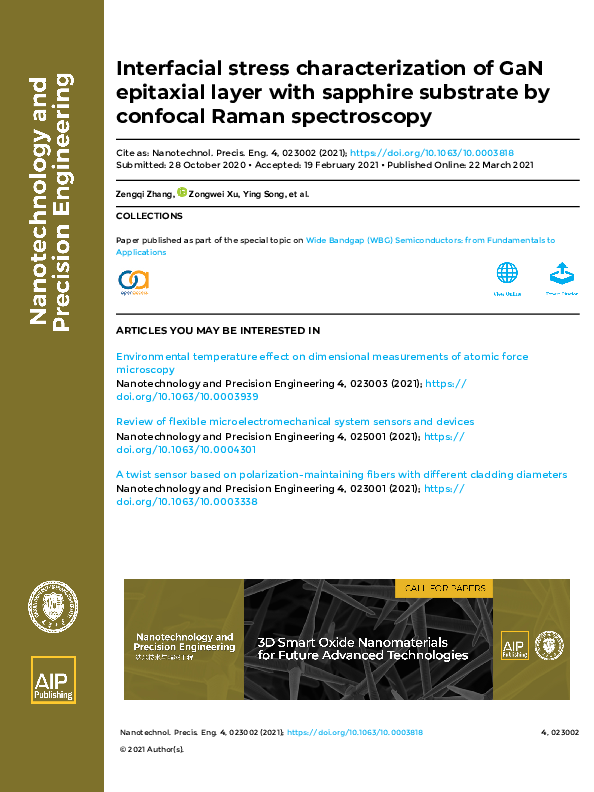 (PDF) Interfacial stress characterization of GaN epitaxial layer with ...