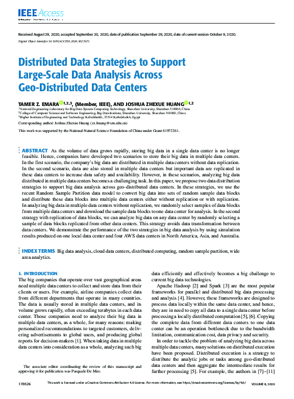 Pdf Distributed Data Strategies To Support Large Scale Data Analysis