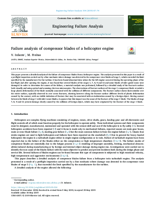 (PDF) Failure analysis of compressor blades of a helicopter engine