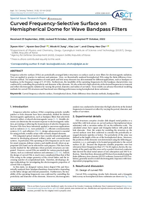 (PDF) Curved Frequency-Selective Surface on Hemispherical Dome for Wave ...