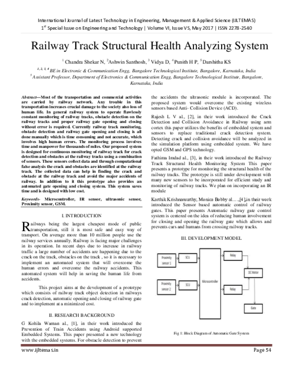 (PDF) Railway Track Structural Health Analyzing System
