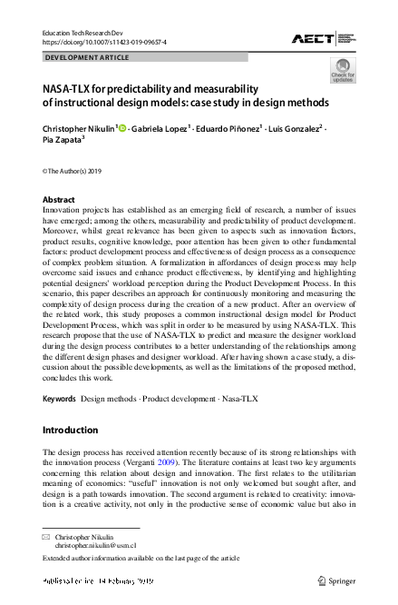 (PDF) NASA-TLX for predictability and measurability of instructional ...