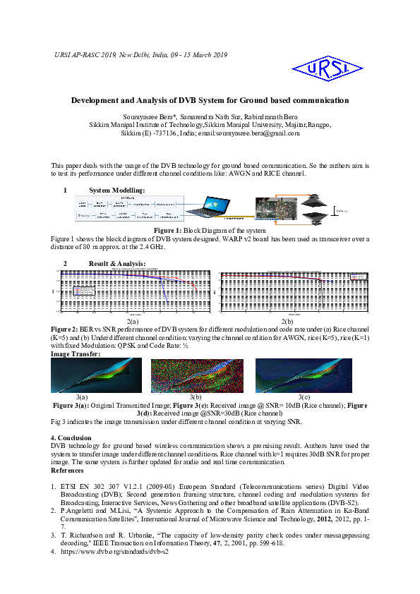 (PDF) Development and Analysis of DVB System for Ground based communication