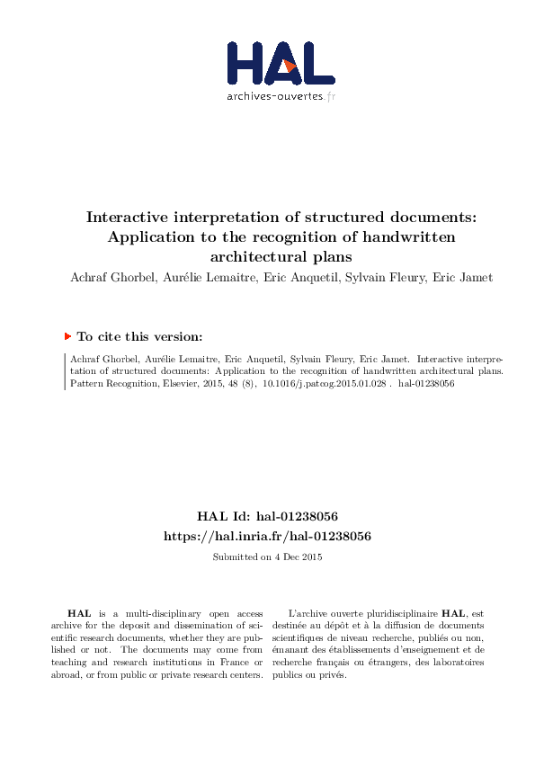 (PDF) Interactive interpretation of structured documents: Application ...